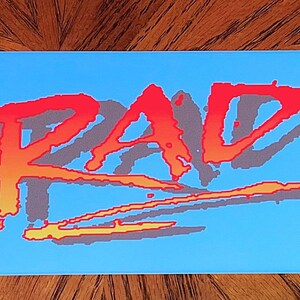 RAD Movie Theater Mylar 25" X 5" || 1986 BMX Movie || Home Theater ...