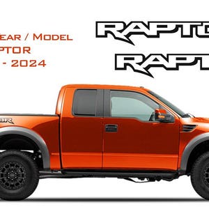 RAPTOR Svt Fender Bed Side Logo Graphics F150 F-150 Vinyl Decals Decal ...