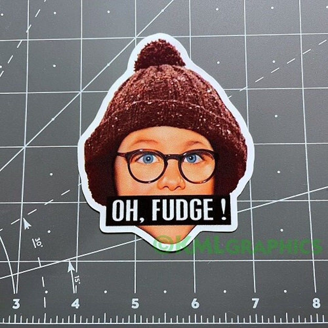 A Christmas Story Ralphie OH FUDGE ! 1983 Movie Style Color Sticker ...