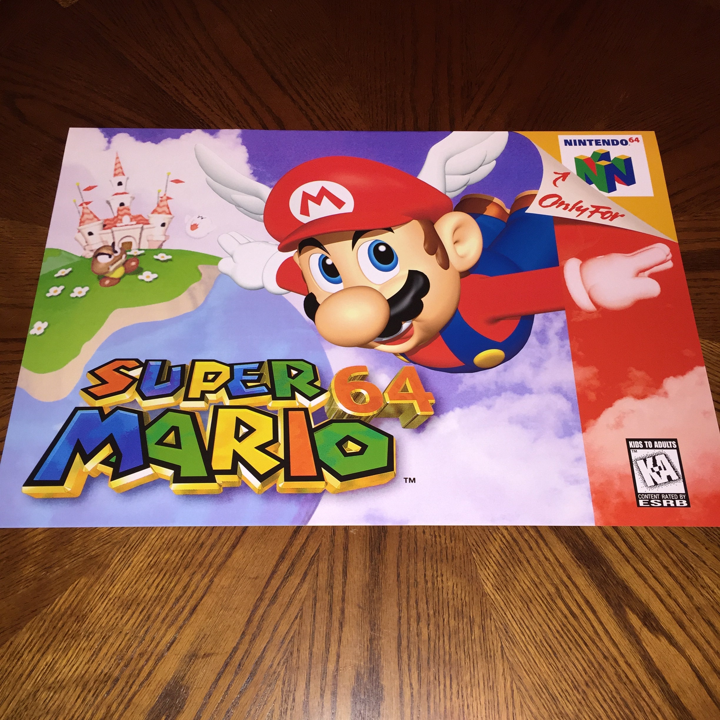 Super Mario 64 Video Game Style 24" Wall POSTER Nintendo 64 N64 - Etsy