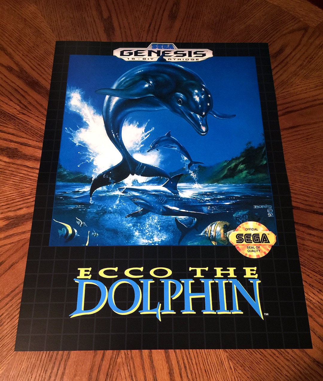 Ecco the Dolphin Sega Genesis WALL POSTER Box Case Art Retro Video Game ...