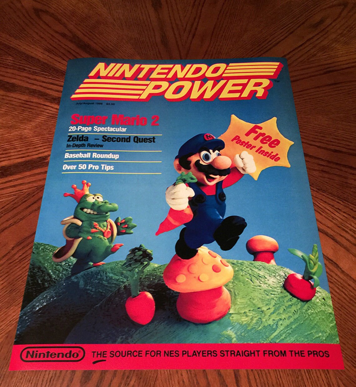 Nintendo Power 1988 1st Issue Mario 2 Cover Video Game Magazine Style ...