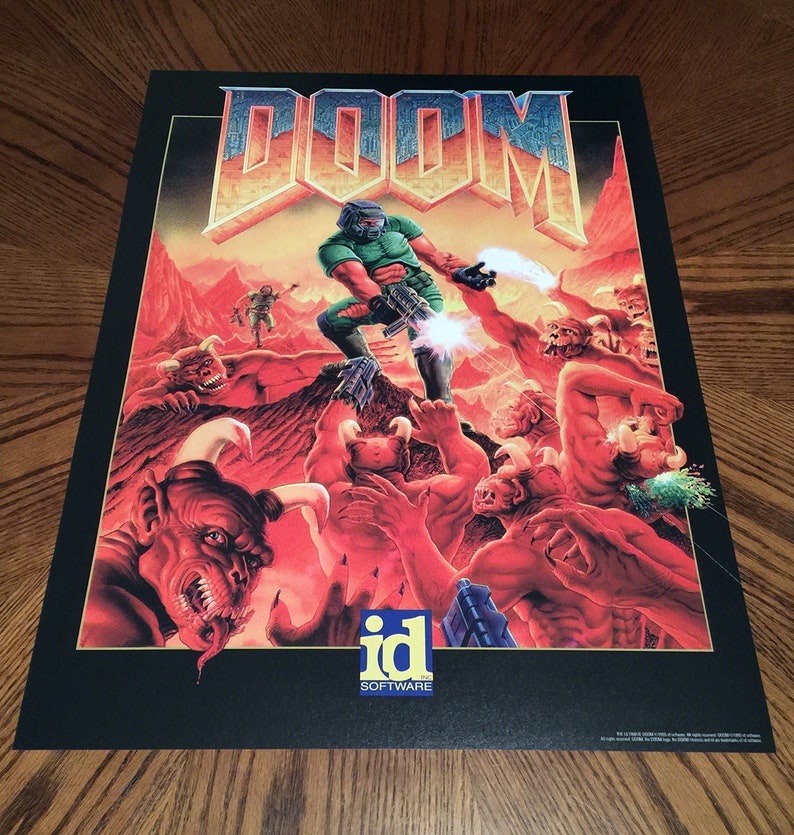 DOOM 1990's Pc First Person Shooter Video Game 1993 Style 24" POSTER - Etsy