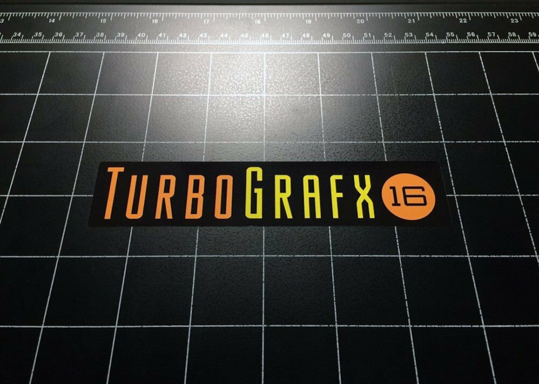 TURBO GRAFX 16 Vinyl Decal / Sticker Retro Vintage Video Game Tg16 Turbografx Classic 90s Video ...