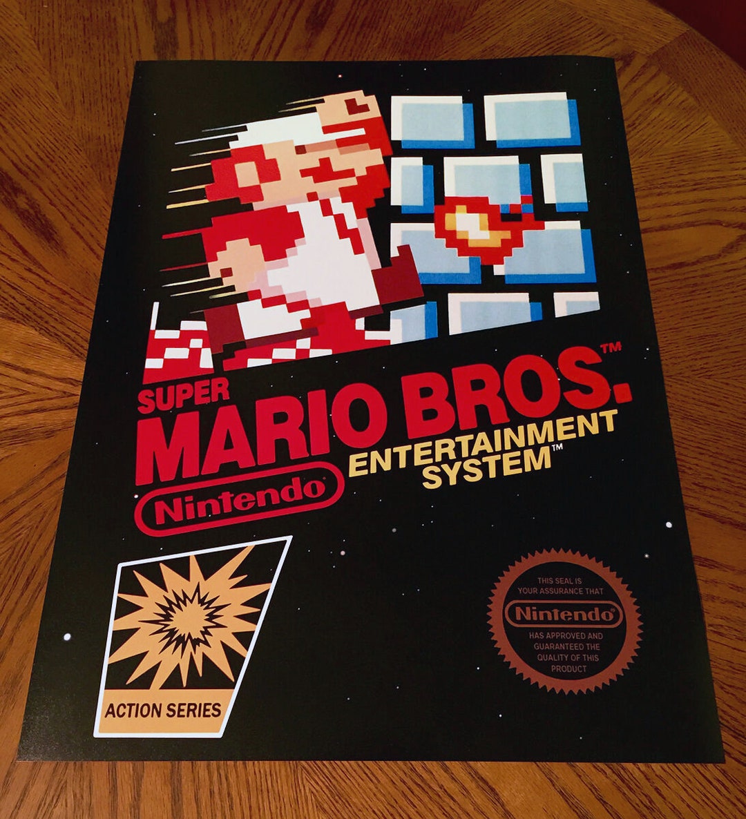 Super Mario Bros. NES WALL POSTER Video Game Box Art Cover Nintendo ...