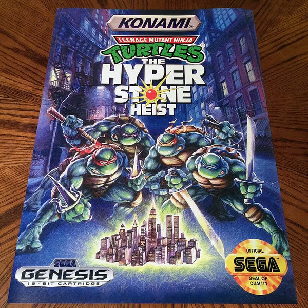 Teenage Mutant Ninja Turtles Arcade Poster - Etsy Ireland