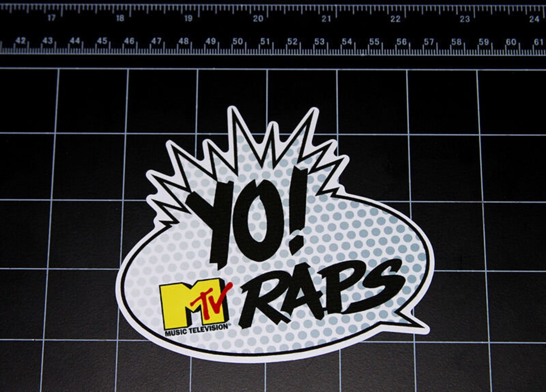 YO! Mtv RAPS Old School Retro 80's 90's Decal Sticker DJ Rap Hip Hop ...