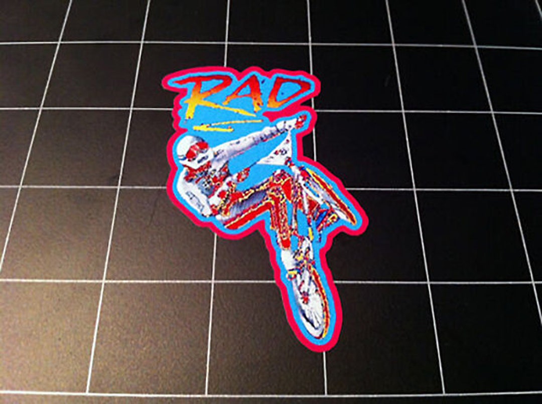 RAD Movie Style Logo Decal Sticker 1980s Old School 1986 BMX Racing 80s ...