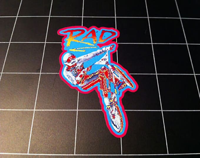 RAD Movie Style Logo Decal Sticker 1980s Old School 1986 BMX Racing 80s ...