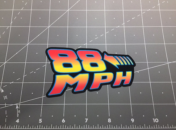 88 MPH Back to the Future Decal Sticker Marty Mcfly Delorean | Etsy