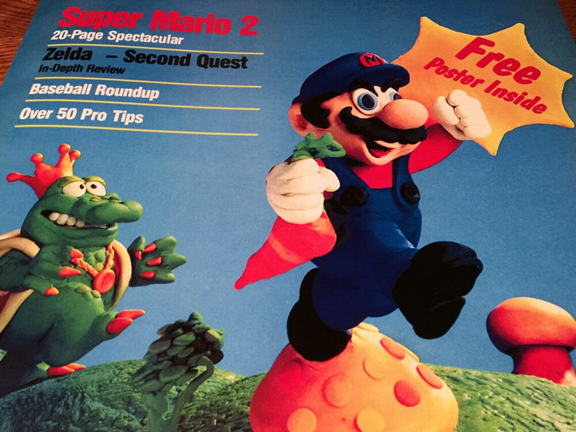 Nintendo Power 1988 1st Issue Mario 2 Cover Video Game Magazine Style ...