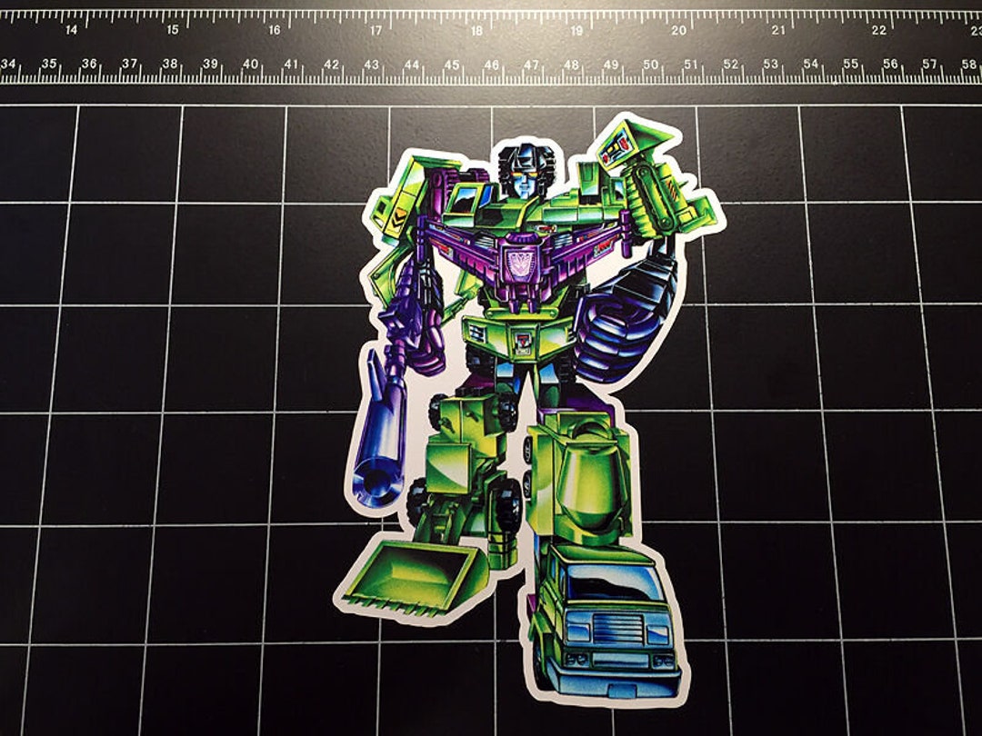 Transformers G1 Devastator Box Art Vinyl Decal Sticker Decepticon Toy ...