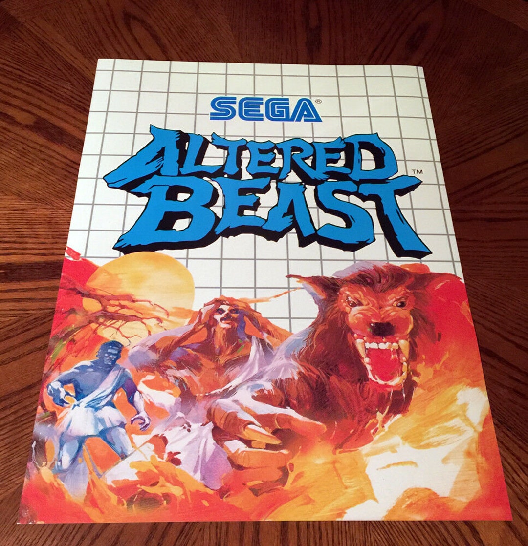 Altered Beast Sega Master System WALL POSTER Box Case Art Retro Video ...