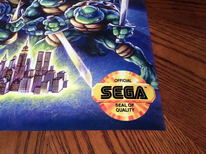 Teenage Mutant Ninja Turtles the Hyperstone Heist Sega Genesis WALL ...