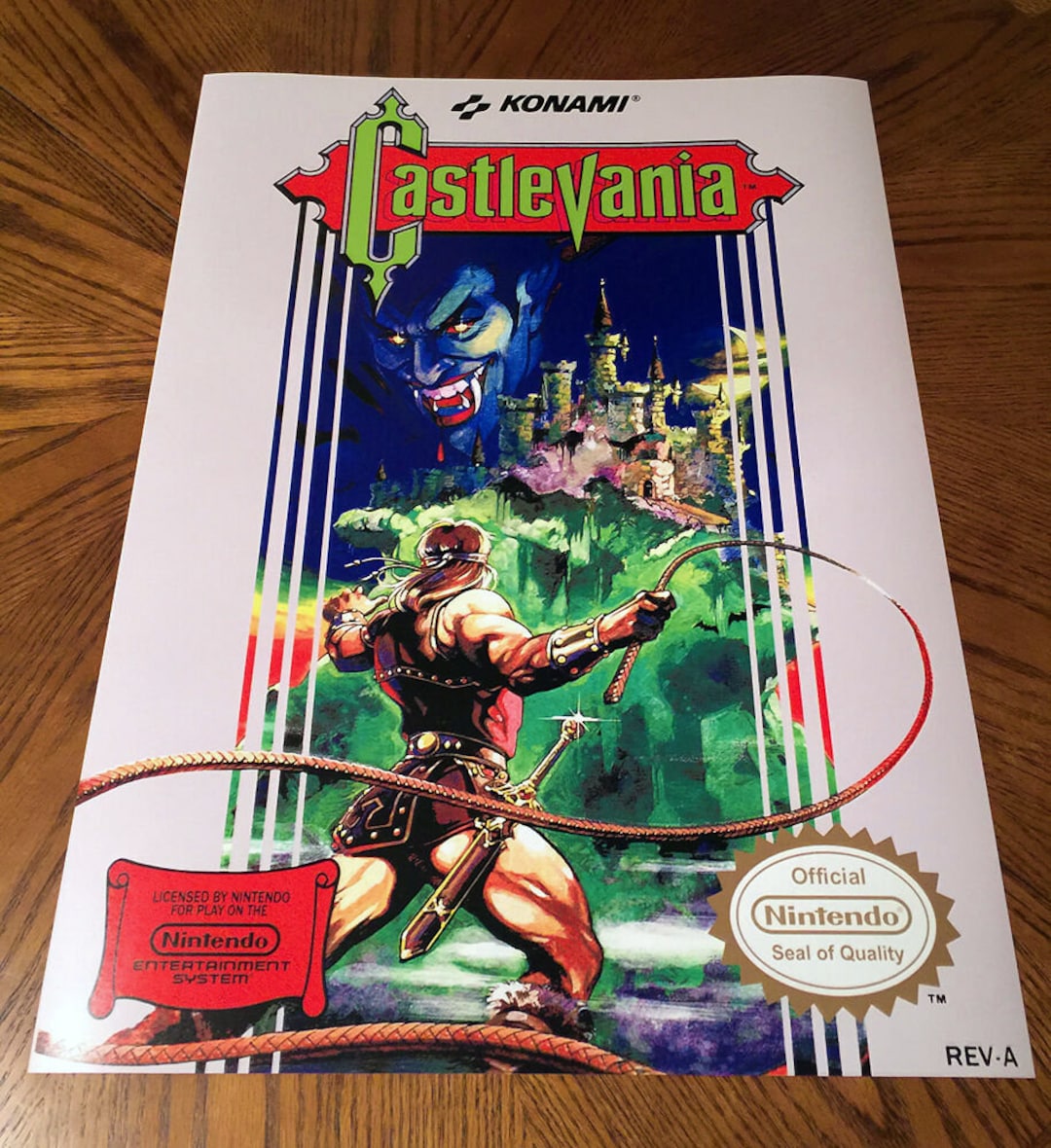 Castlevania NES WALL POSTER Video Game Box Art Cover Nintendo ...