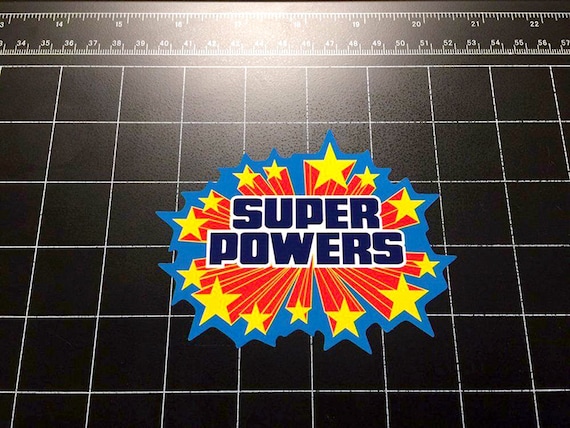 Super Powers Toy Logo Vinyl Decal Sticker Super Hero Action | Etsy