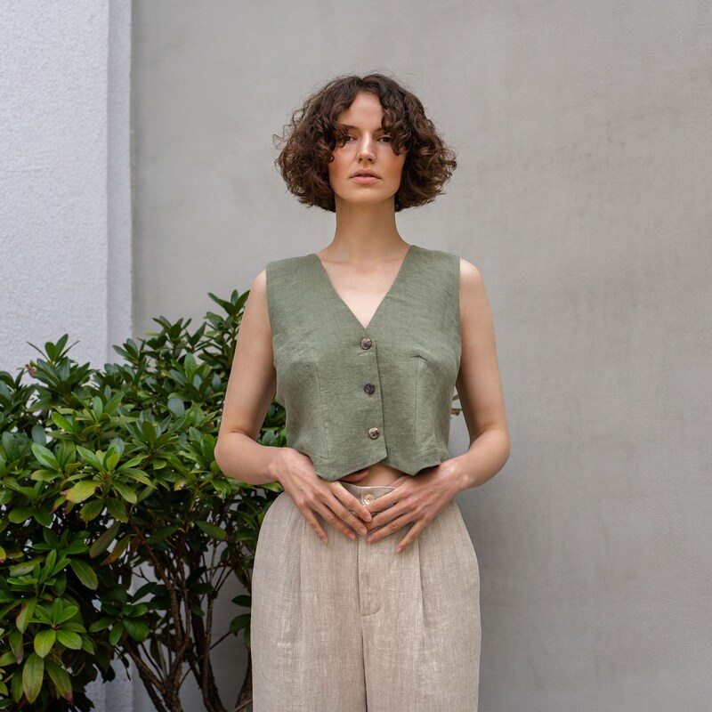 Cropped Womens Waistcoat - Etsy