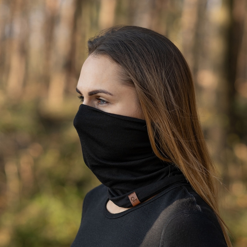Neck Gaiter Face Mask Merino Wool Reusable Face Covering Scarf Etsy