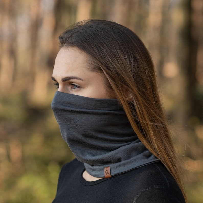 Merino Wool Neck Gaiter Face Mask for Woman&Man/Outdoor Neck | Etsy
