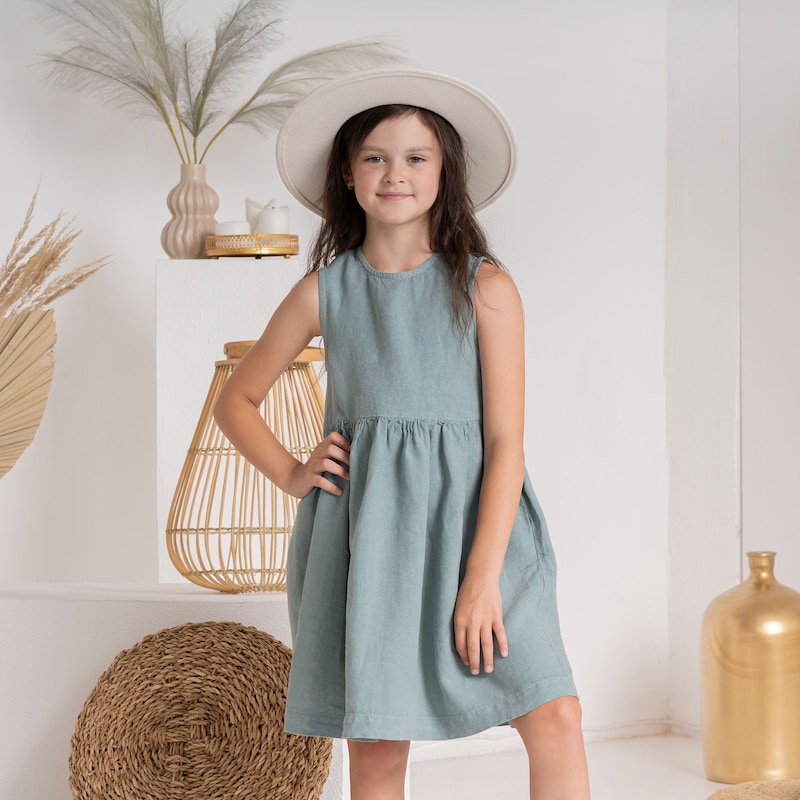 Linen Girl Dress - Etsy
