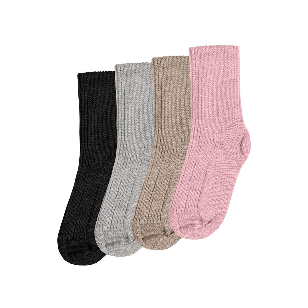 Kids Merino Wool Socks Kids Ribbed Socks Durable Socks Everyday Socks ...