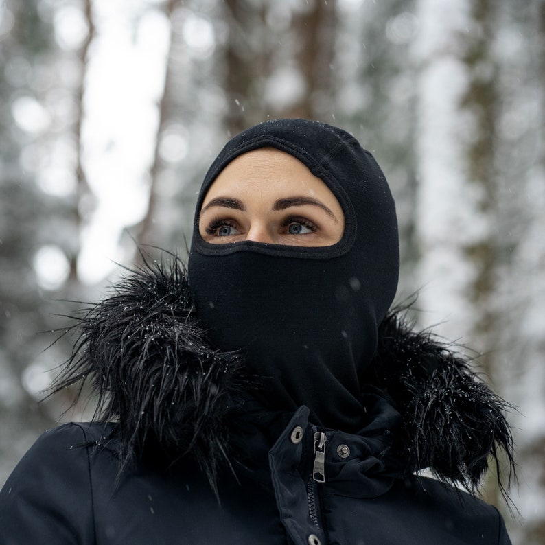 Adults Balaclava Black Ski Mask for Skiing Snowboarding Unisex Full ...