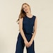 Cross Back Top Crop Top Pinafore Cross Back Top Linen Top Linen Blouse ...