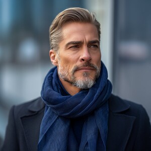 Mens Scarf Scarves for Men Linen Men Scarf Extra Long Men Scarf ...
