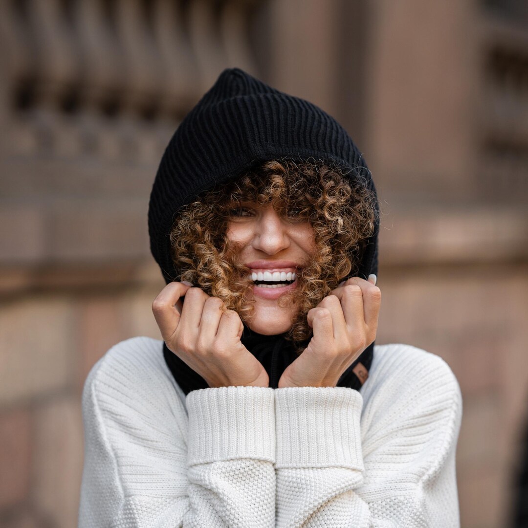 Merino Wool Hood Balaclava Head Knit Balaclava Scoodie Unisex Crochet ...