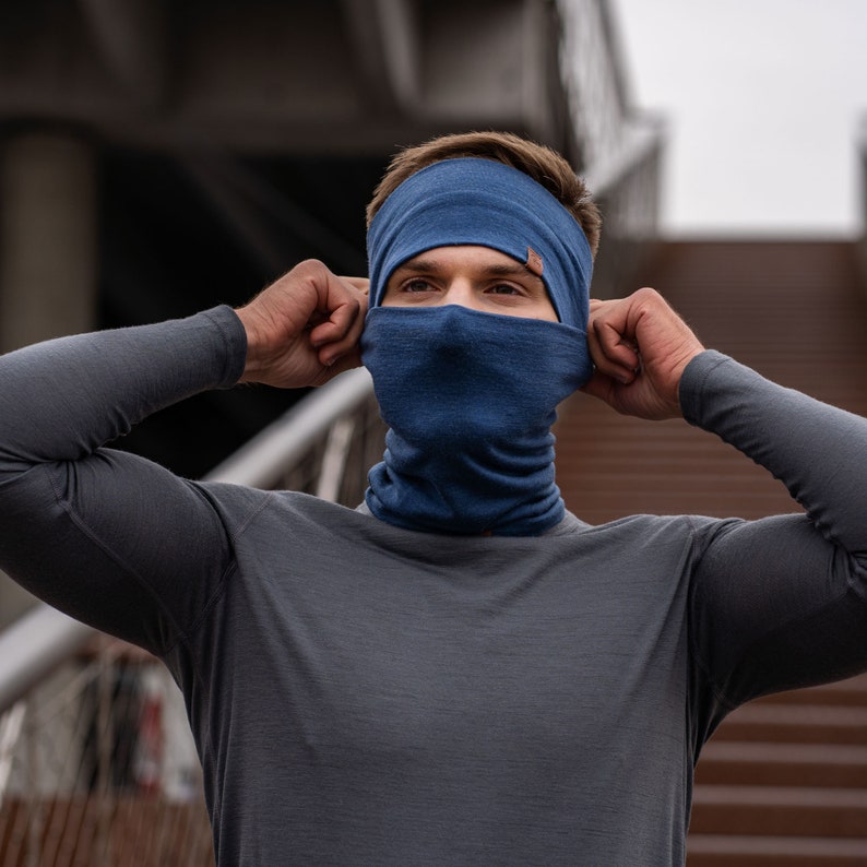 Unisex Two Piece Set of Headband & Neck Gaiter Face Mask for Women Men ...