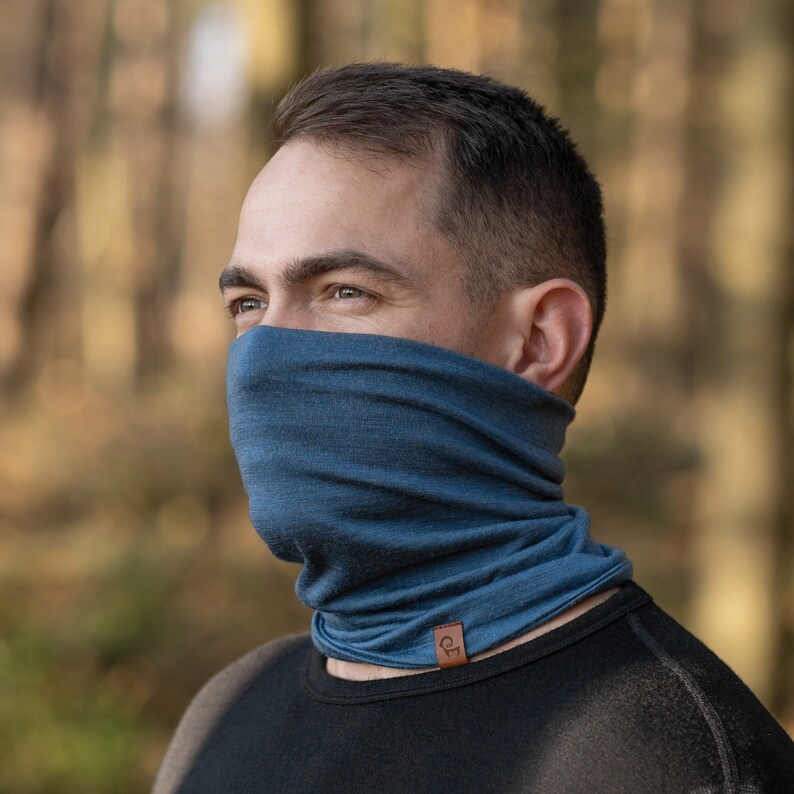 Neck Gaiter Face Mask Merino Wool Reusable Face Covering Scarf Etsy