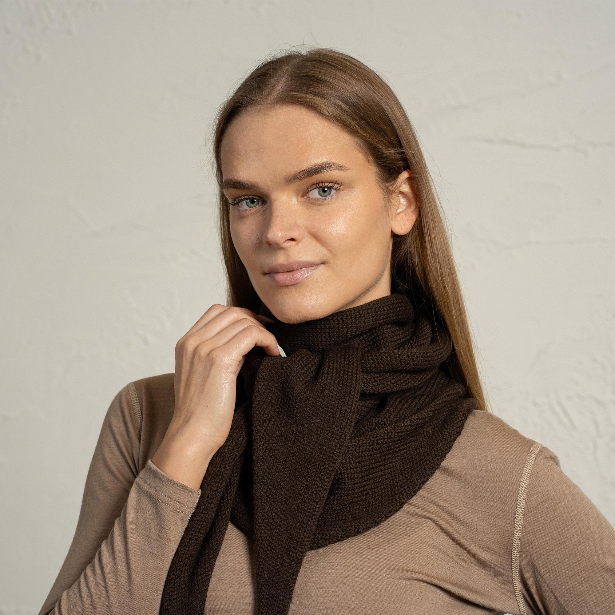 100% Merino Wool Women's Triangle Scarf - Oversized Knit Bandana ...