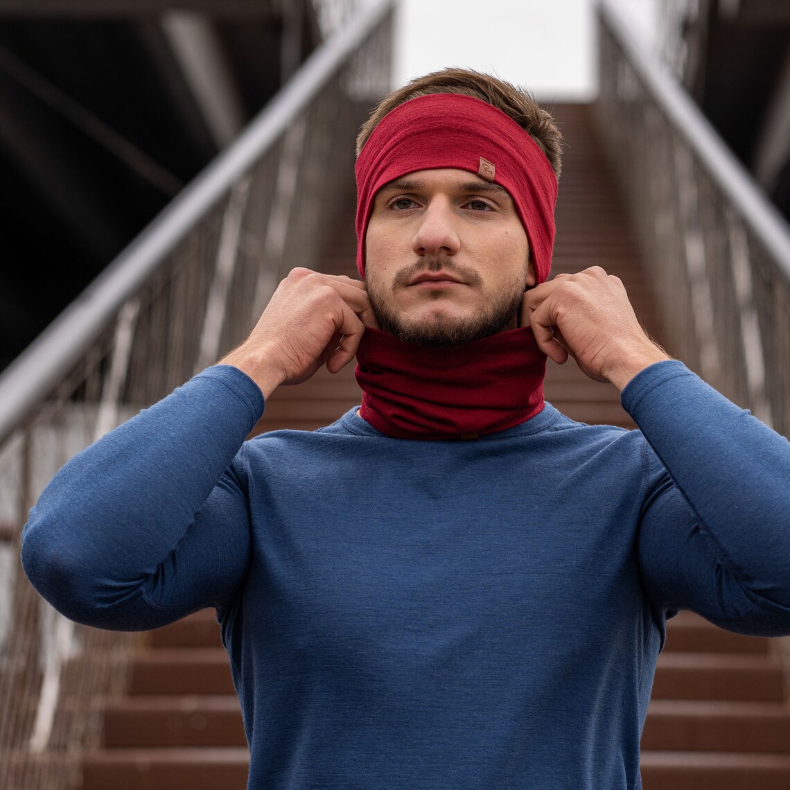 Unisex Two Piece Set of Headband & Neck Gaiter Face Mask for Women Men ...