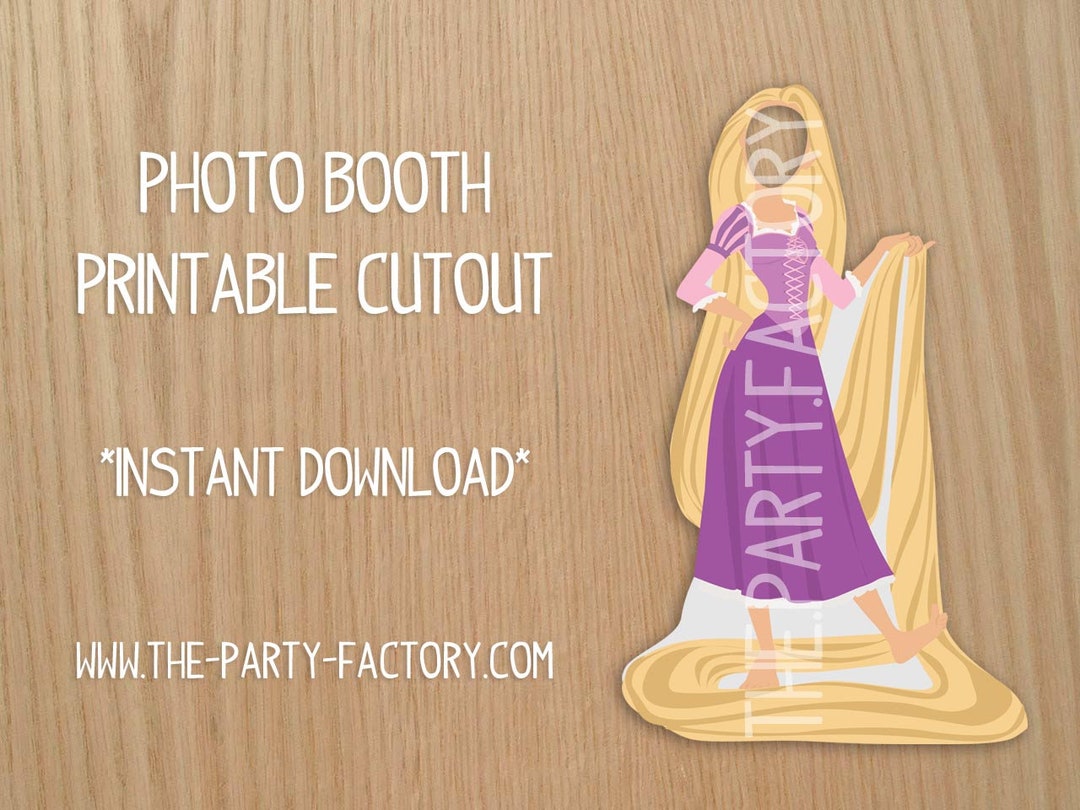 Rapunzel Photo Booth Cutout Stand Instant Download Printable Digital File Etsy 