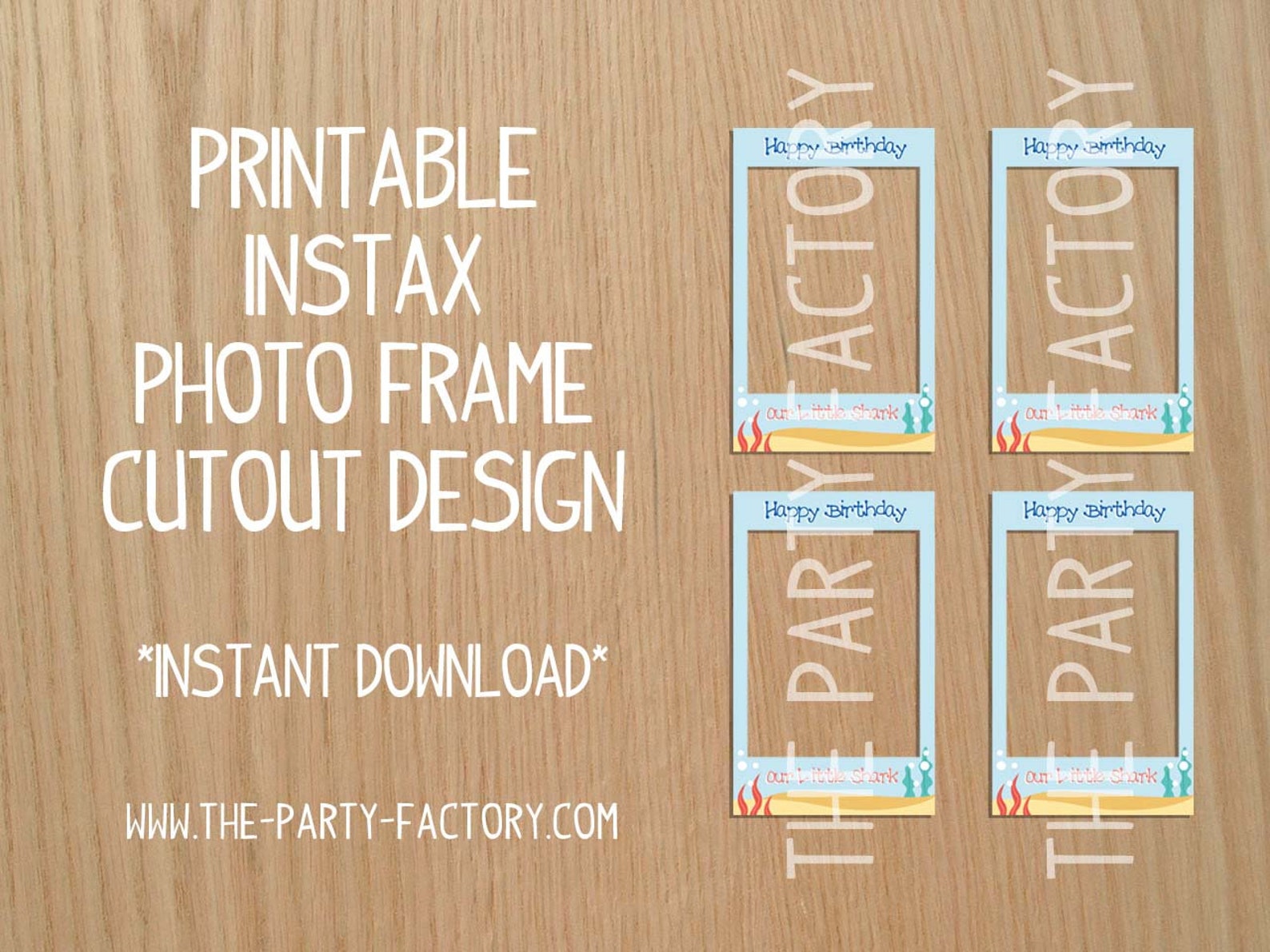 Baby Shark Themed Instax Photo Frame PRINTABLE File PDF - Etsy