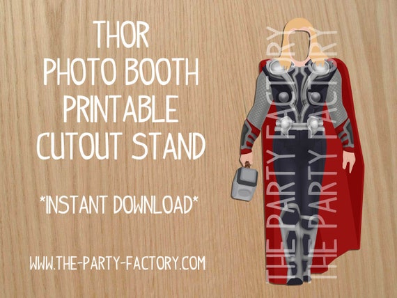 Thor Themed Photo Booth Cutout Stand Instant Download | Etsy