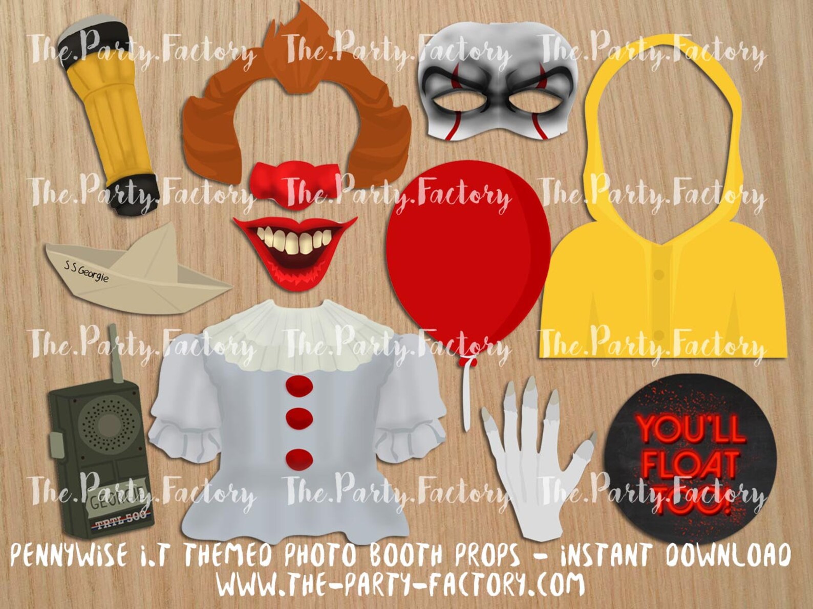 I.T. Movie Themed Photo Booth Props Instant Download - Etsy