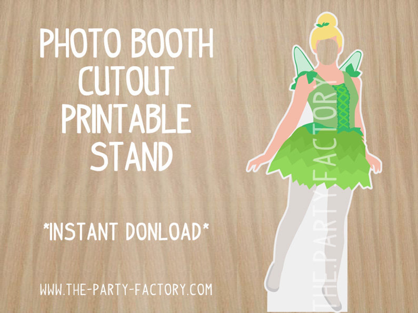 Tinkerbell Themed Photo Booth Cutout Stand Instant Download - Etsy