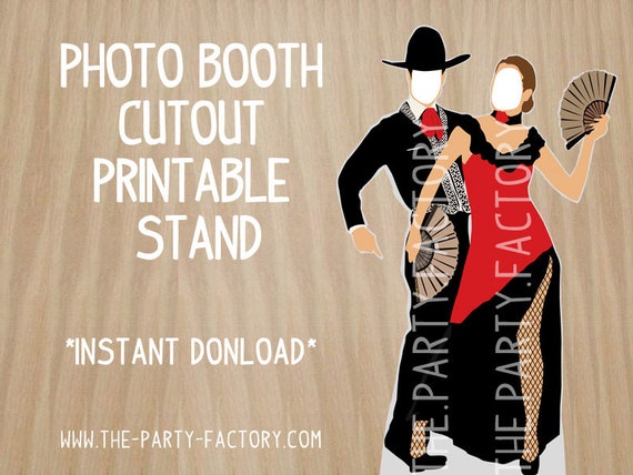Spanish Themed Couple Photo Booth Cutout Stand Instant - Etsy UK