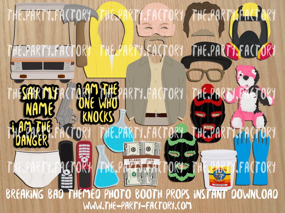 Breaking Bad Inspired Photo Booth Props Instant Download, PRINTABLES ...