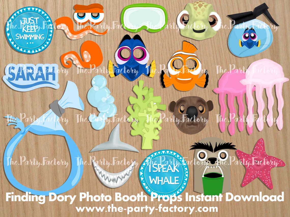 Finding Dory Photo Booth Props Instant Download PRINTABLES - Etsy
