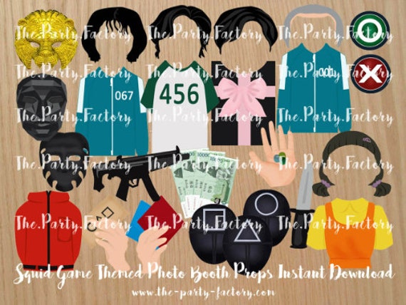 Korean Games Themed Photo Booth Props PRINTABLES Instant - Etsy