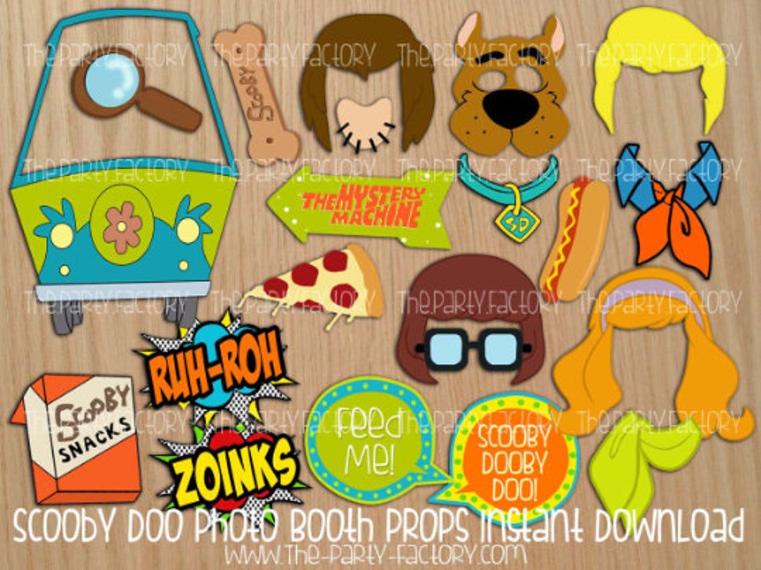 Scooby Themed Photo Booth Props Instant Download PRINTABLES - Etsy ...