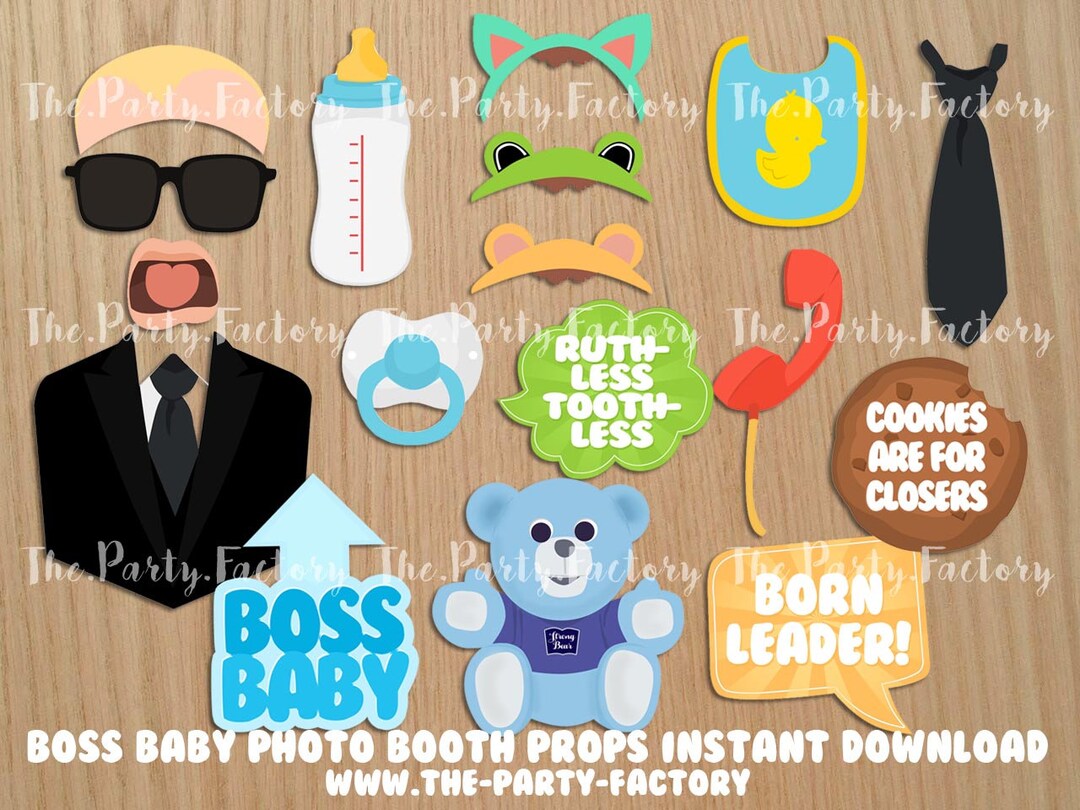 Baby Themed Photo Booth Props Instant Download, PRINTABLES, Digital ...