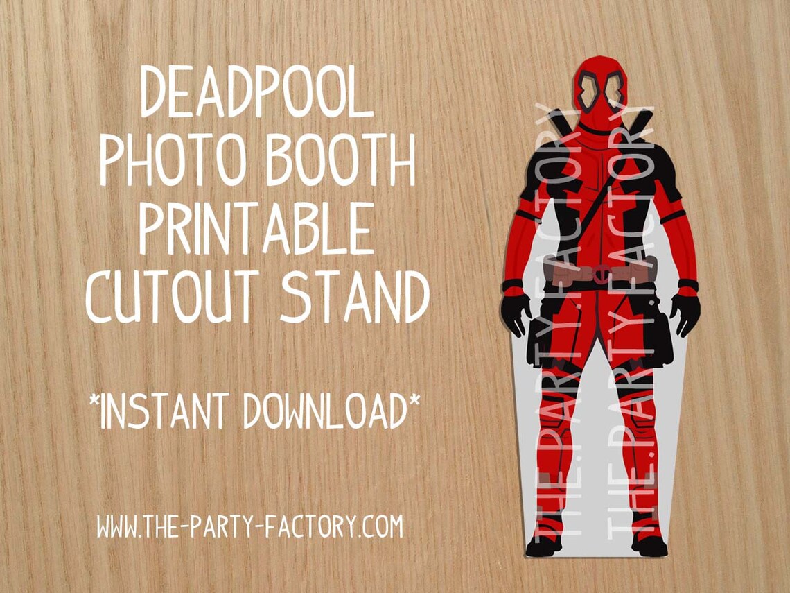 Deadpool Themed Photo Booth Cutout Stand Instant Download - Etsy