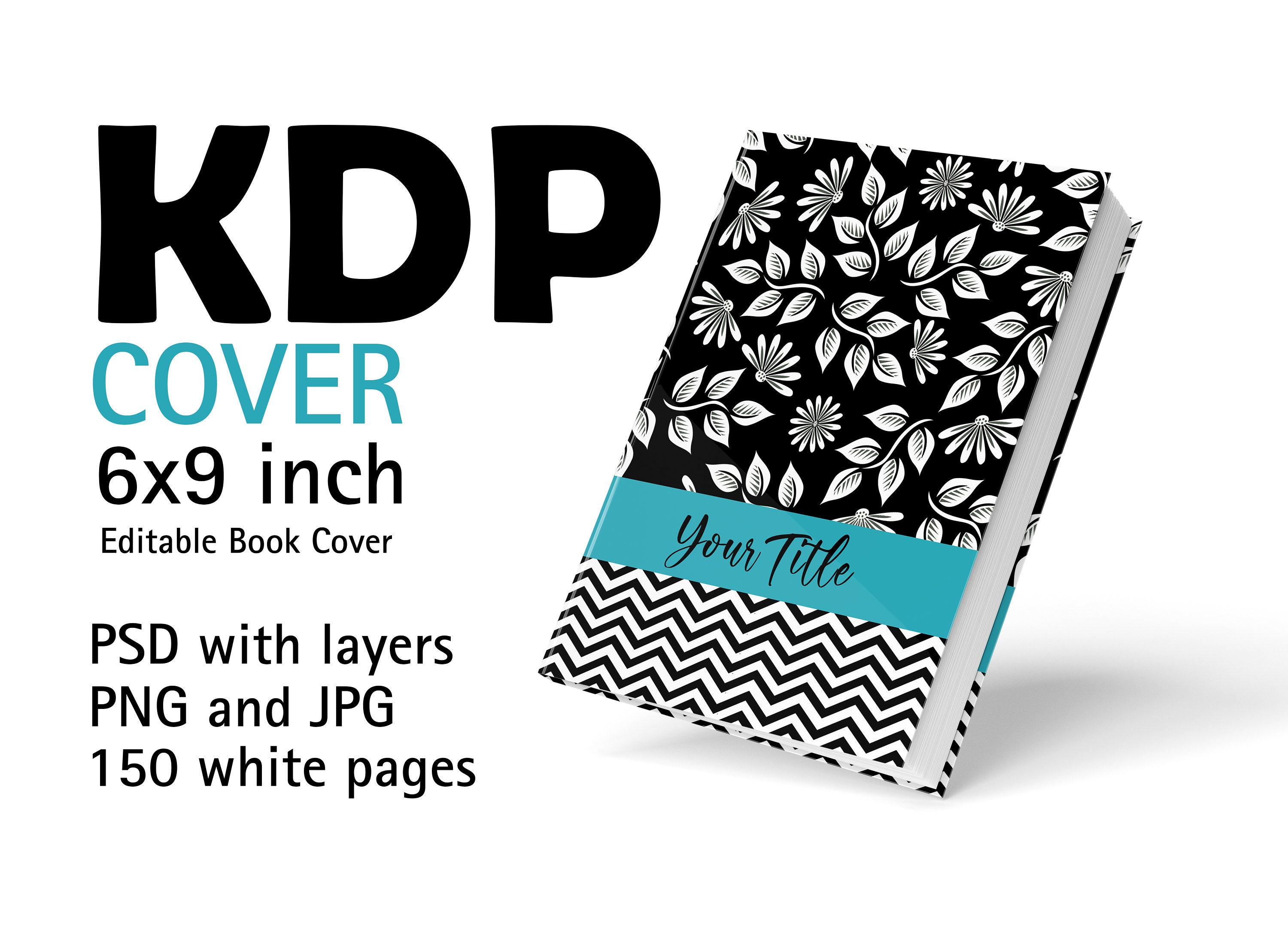 6x9 KDP Book Cover Design Fully Editable PSD Png Jpg Etsy