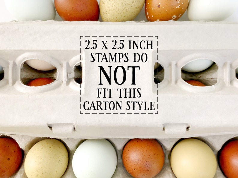 2x2 Inch Square Egg Carton Rubber Stamp Farm Fresh Eggs - Etsy