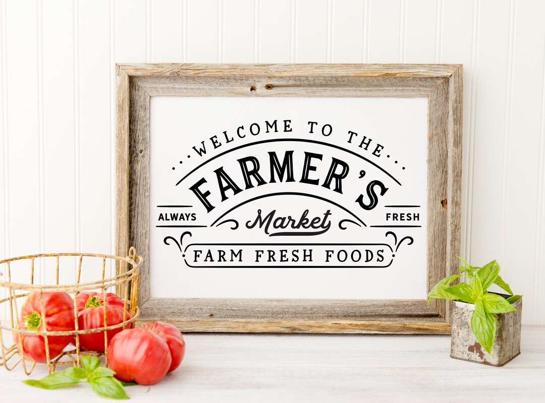 SVG File | Farmer's Market Farm Fresh Food | Farm Stand Sign | Chicken Coop Farmhouse Decor ...