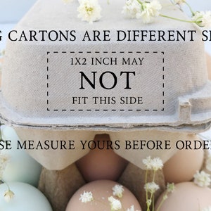 Egg Carton Rubber Stamp | SMALL 1x2 Inch Keep Refrigerated State Law ...