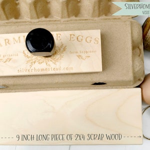 Egg Carton Rubber Stamp | Farmhouse Eggs Hand Gathered | Hand Drawn ...